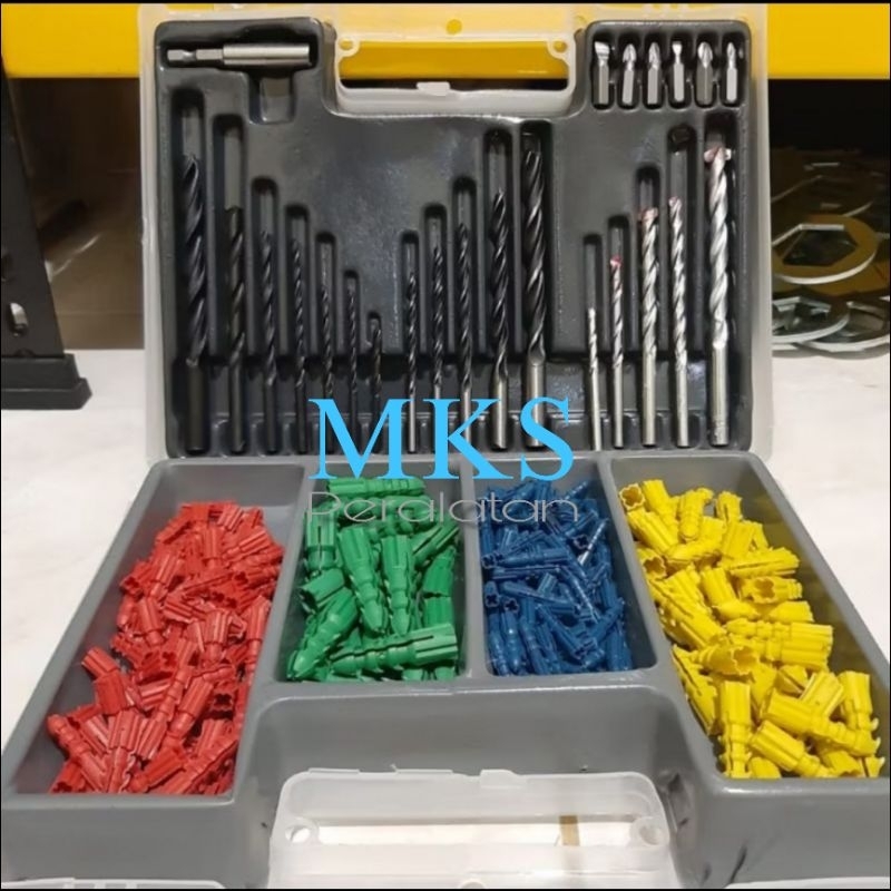 Jual Mata Bor Set 300 pcs | Mata Bor Drill Bit Serbaguna Set fisher 300 ...