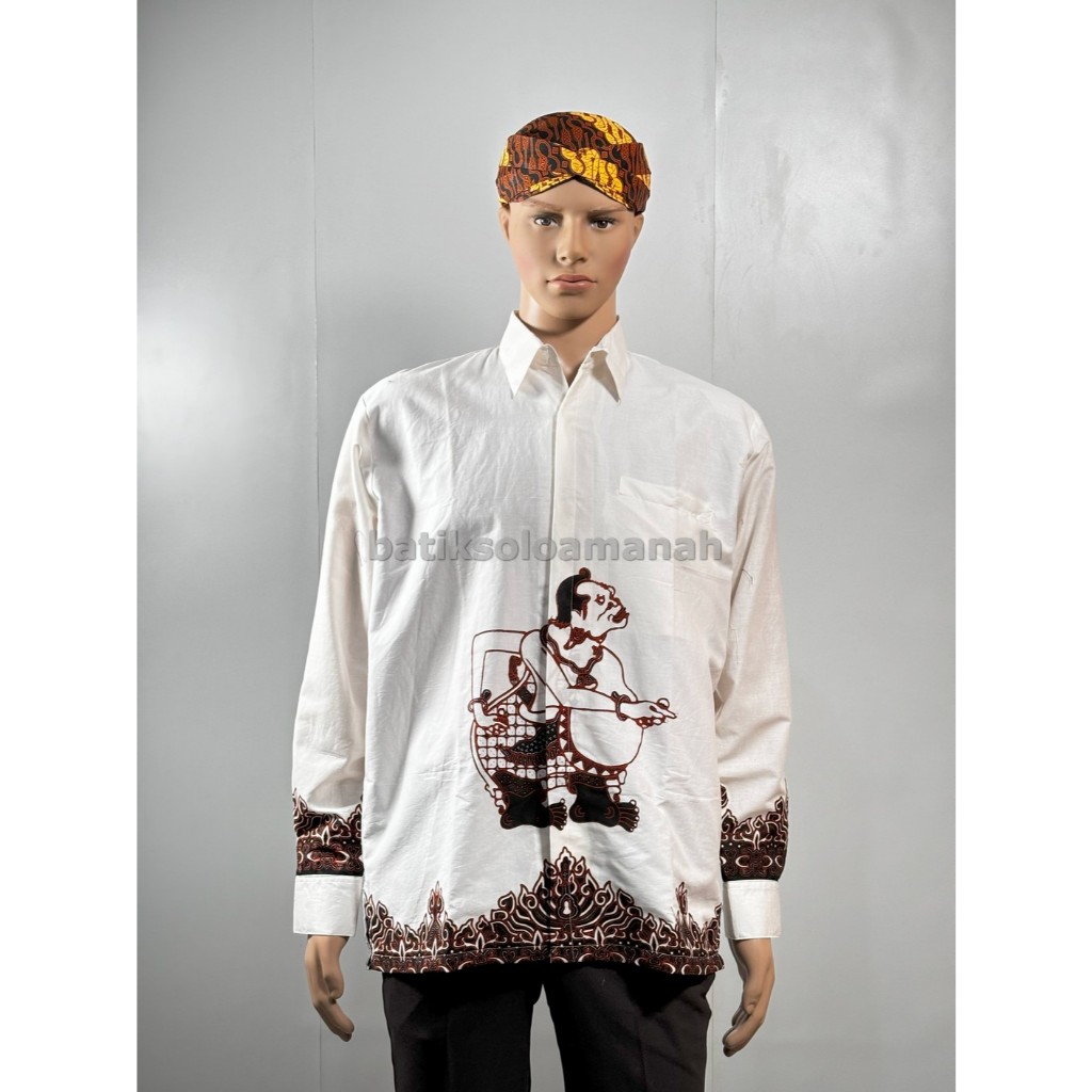 Jual SEMAR PUTIH SM KEMEJA BATIK PRIA SOLO LENGAN PENDEK LAPIS FURING ...