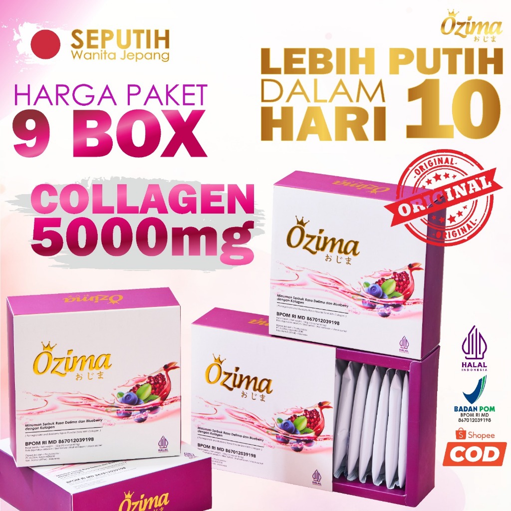 Jual [9 BOX] Ozima Gluta Collagen Ikan Salmon | collagen drink ...