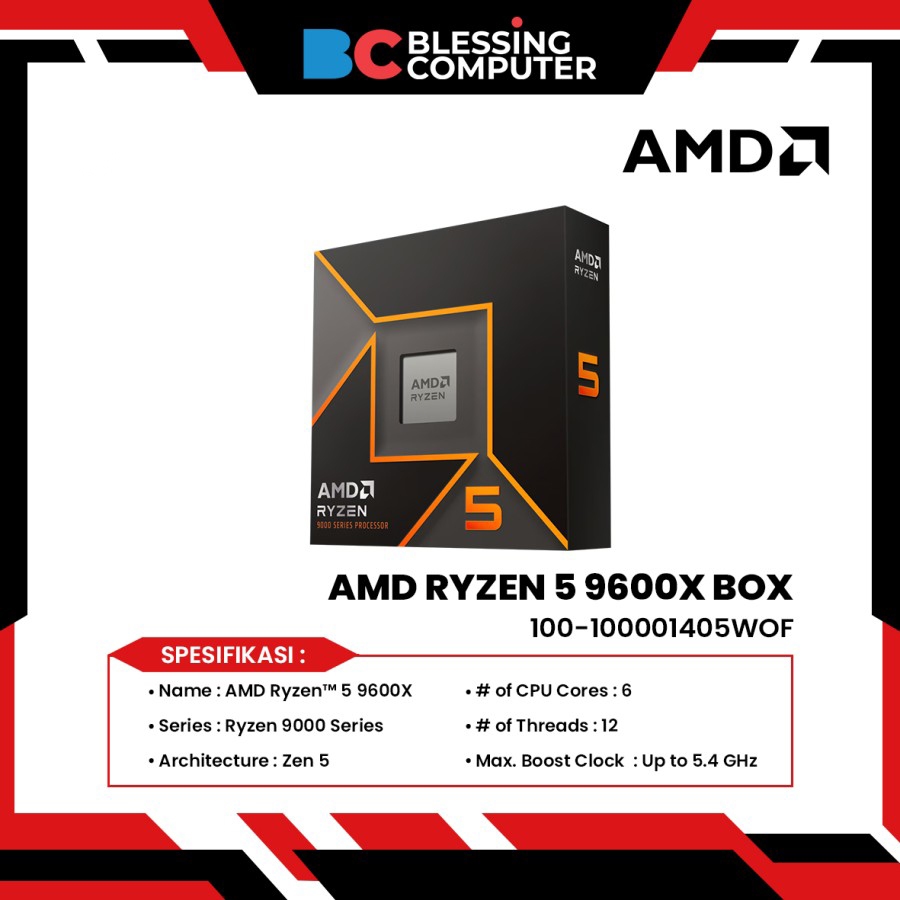 Jual Processor AMD RYZEN 5 9600X BOX 100-100001405WOF | Shopee Indonesia