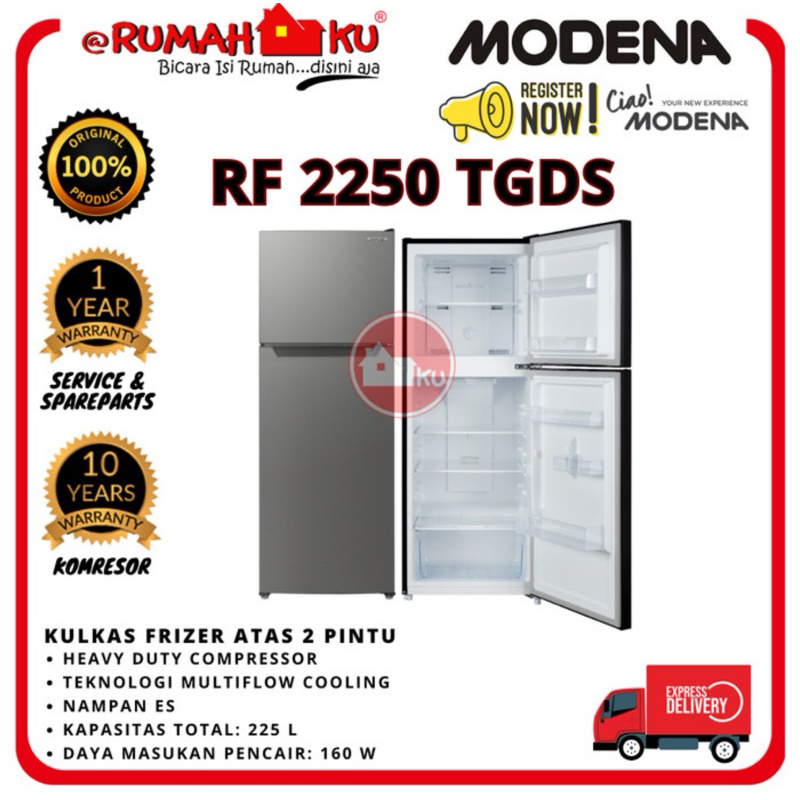 Jual Kulkas Modena RF 2250 TGDS | Shopee Indonesia