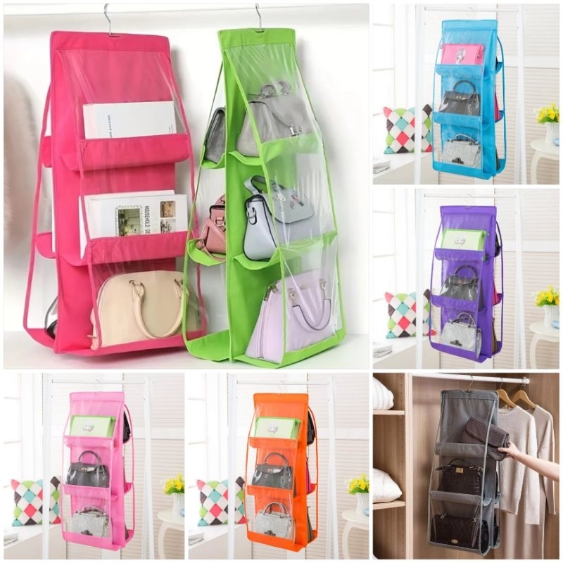 Jual RB Rak Tas Gantung 6 Sekat Bag Organizer Storage Tempat ...