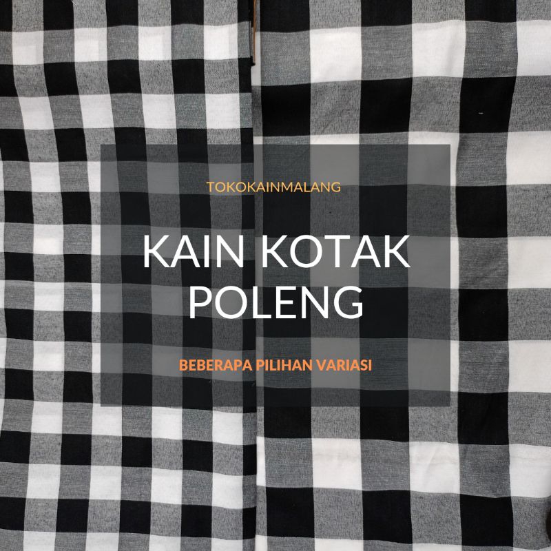 Jual KAIN KOTAK BALI | KAIN POLENG/KAIN KOTAK BALI HITAM PUTIH METERAN ...