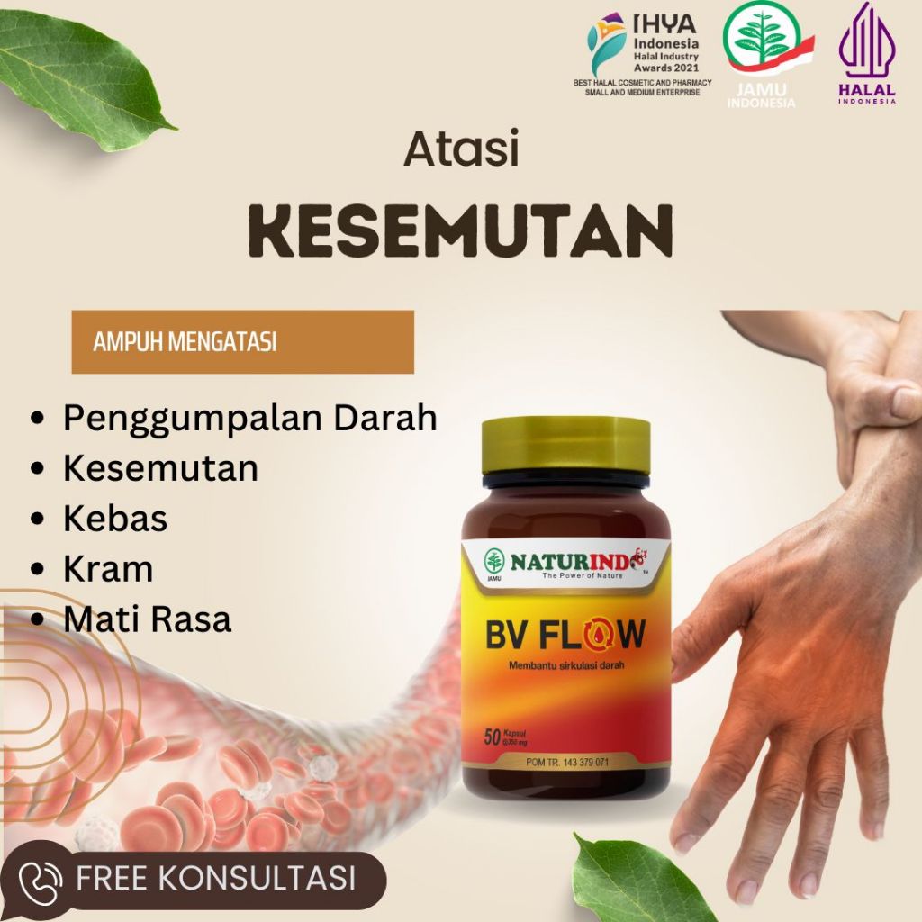 Jual Obat Kesemutan Tangan Dan Kaki Kebas Mati Rasa Kram Herbal Bv Flow ...