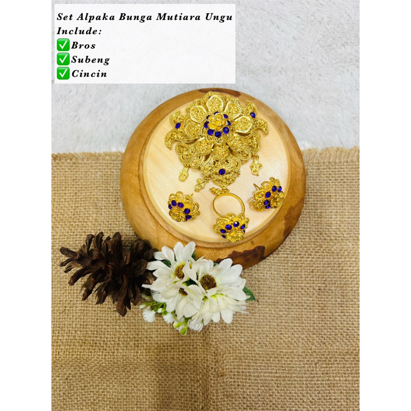 Jual donakebayabali | Bros Alpaka Bali Set Bros Kebaya Motif Permata ...