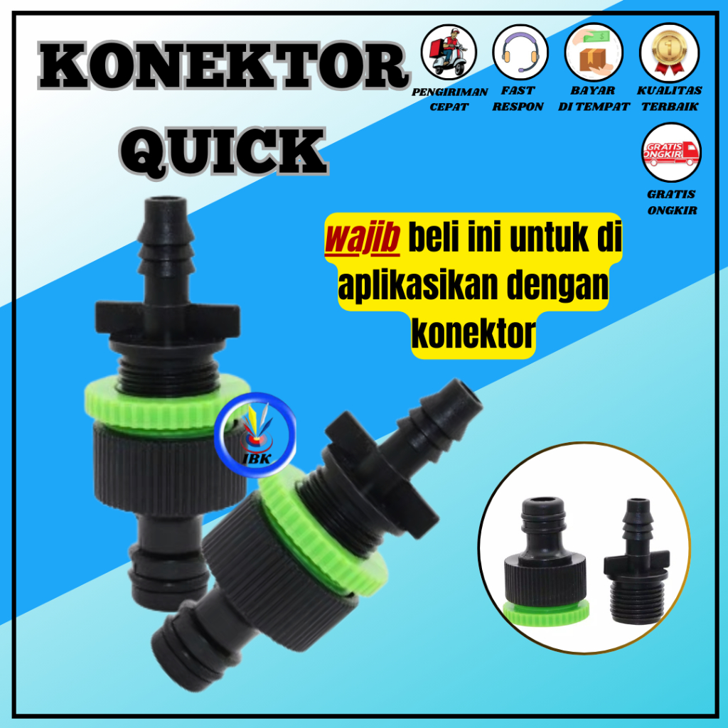 Jual Nipple / Nepel / Quick Konektor Selang In Out Pompa Air Dc IBK_123 ...