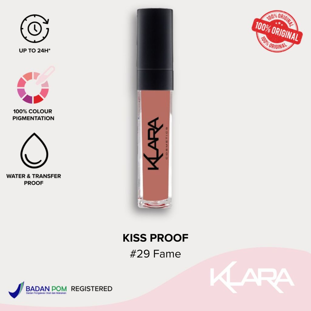 Jual Klara Cosmetics - Kiss Proof Lips 29 Fame 8ml - Lip Matte Lipstick ...