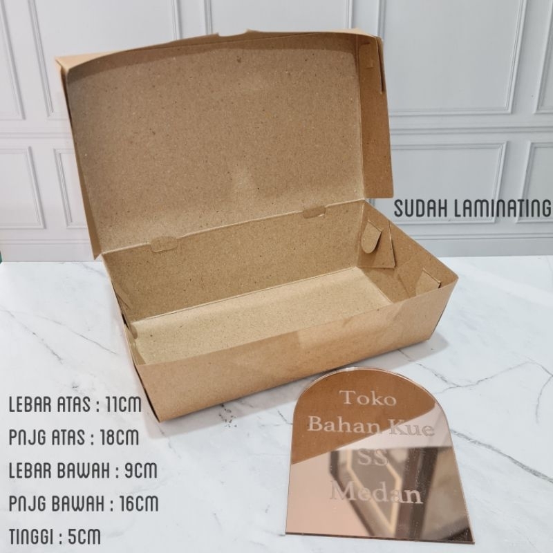 Jual Paper Lunch Box / Kotak Kraft / Kotak Gacoan (per 10pcs) | Shopee ...