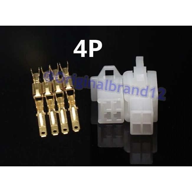 Jual Socket 4 pin Kecil + Skun Soket Motor Konektor Kabel Motor ...