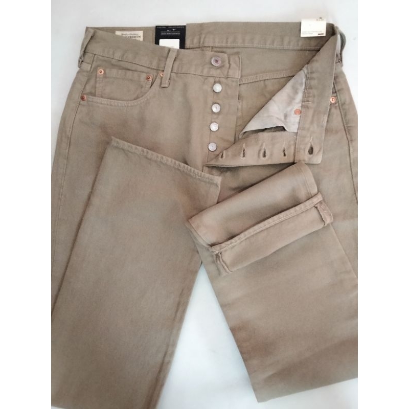 Jual 501 Original Tan Garment Dye Regular Straight Fit Jeans ( 00501 ...