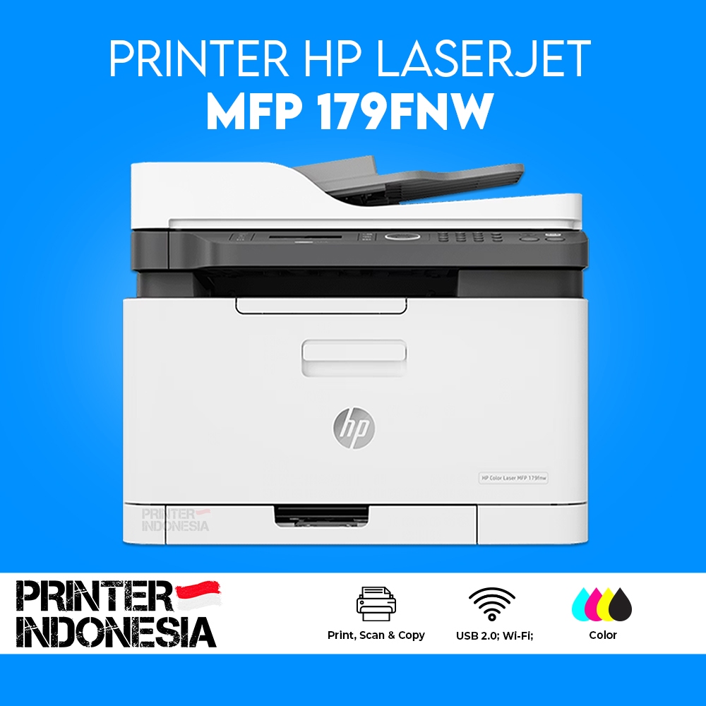 Jual Printer HP Color LaserJet MFP 179fnw AIO Fax LAN Wifi (Print Scan ...