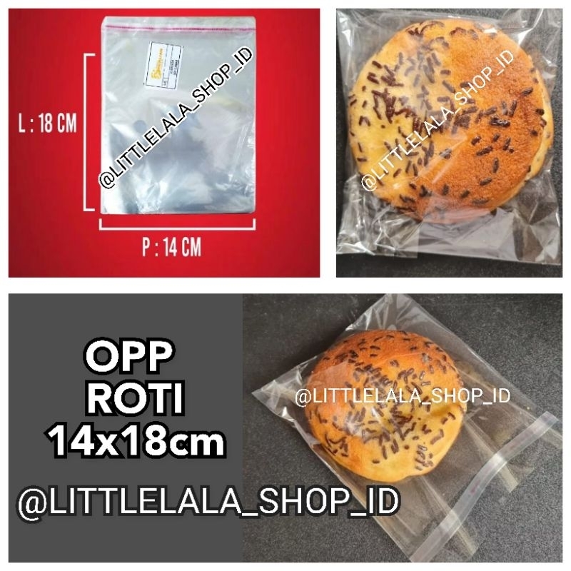 Jual Plastik OPP Roti 14x18cm isi 100 lembar plastik kemasan Akesoris ...
