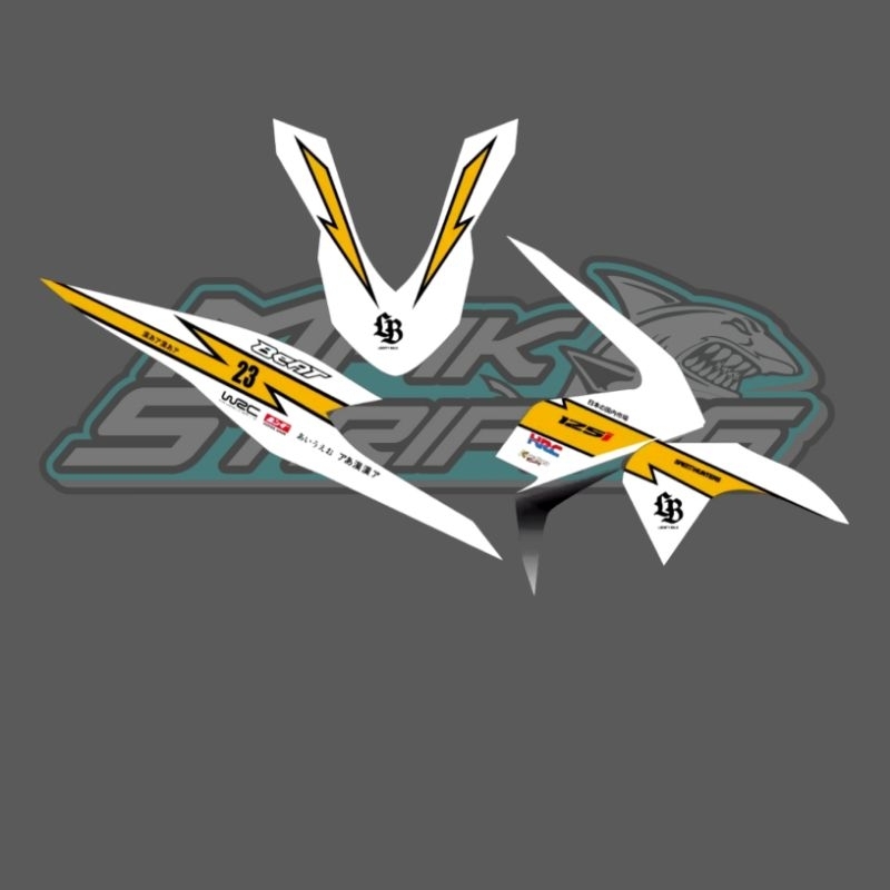Jual STRIPING STICKER TRANSPARAN BEAT DELUXE MOTIF DESIGN CUSTOM GOOD ...