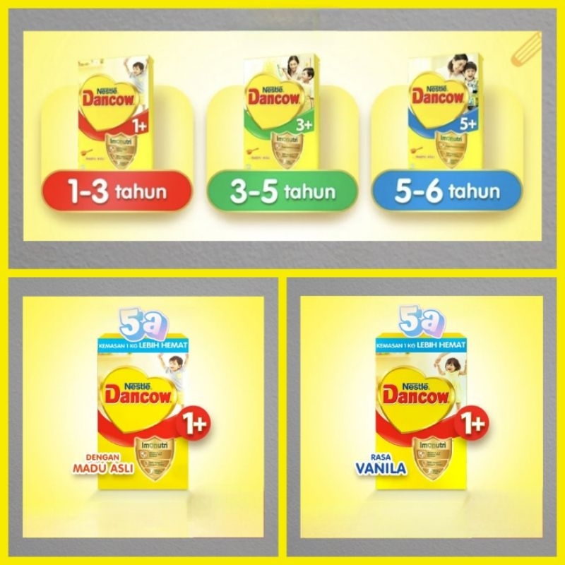 Jual Dancow 1+ Madu Vanila 1Kg Susu Dancow | Shopee Indonesia