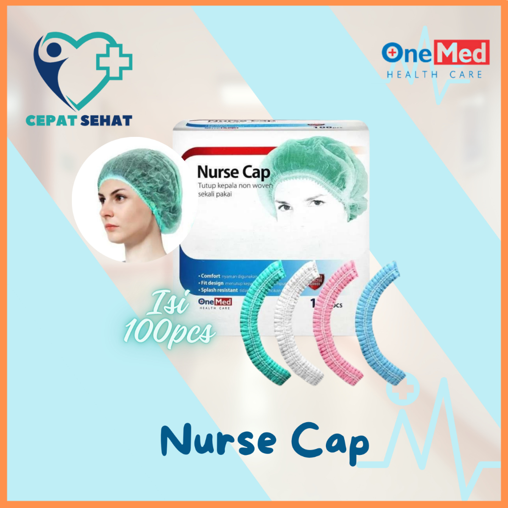 Jual Nursecap hair net nurse cap onemed perbox isi 100pcs | Shopee ...