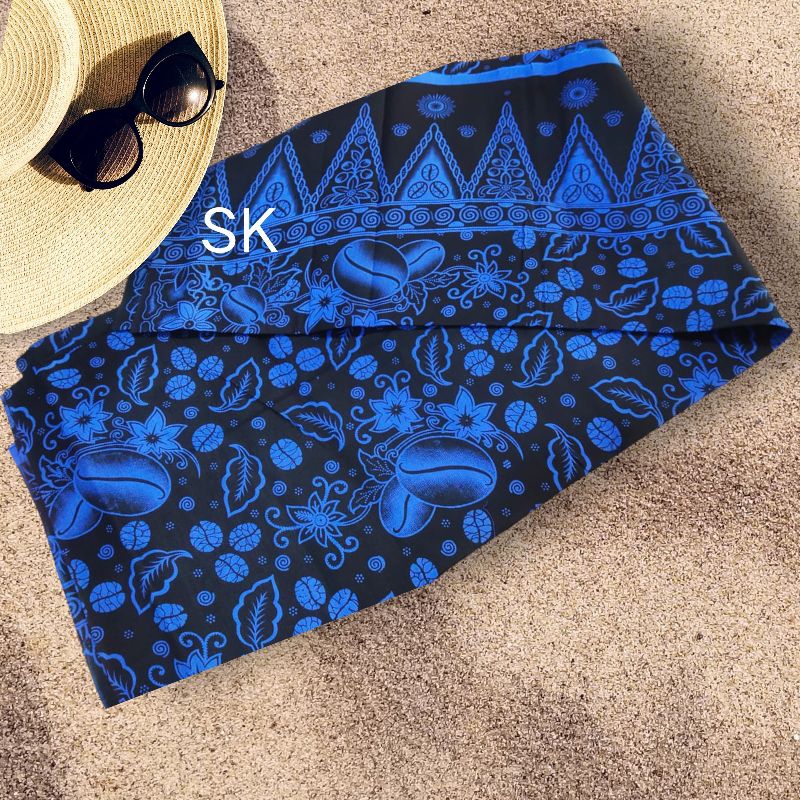 Jual BAHAN BATIK BADUY KOPI BIRU, MOTIF KOPI BIRU / KAIN PANJANG BADUY ...