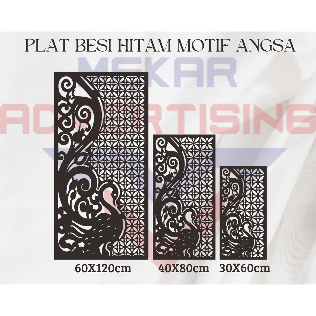 Jual KRAWANGAN PLAT BESI PAGAR CUTTING LASER MOTIF ANGSA | Shopee Indonesia