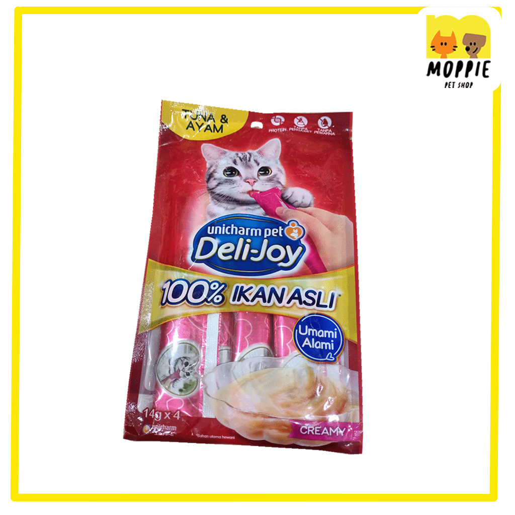 Jual Deli-Joy Creamy 14 Gram x 4 Pcs / Snack Kucing Creamy | Shopee ...