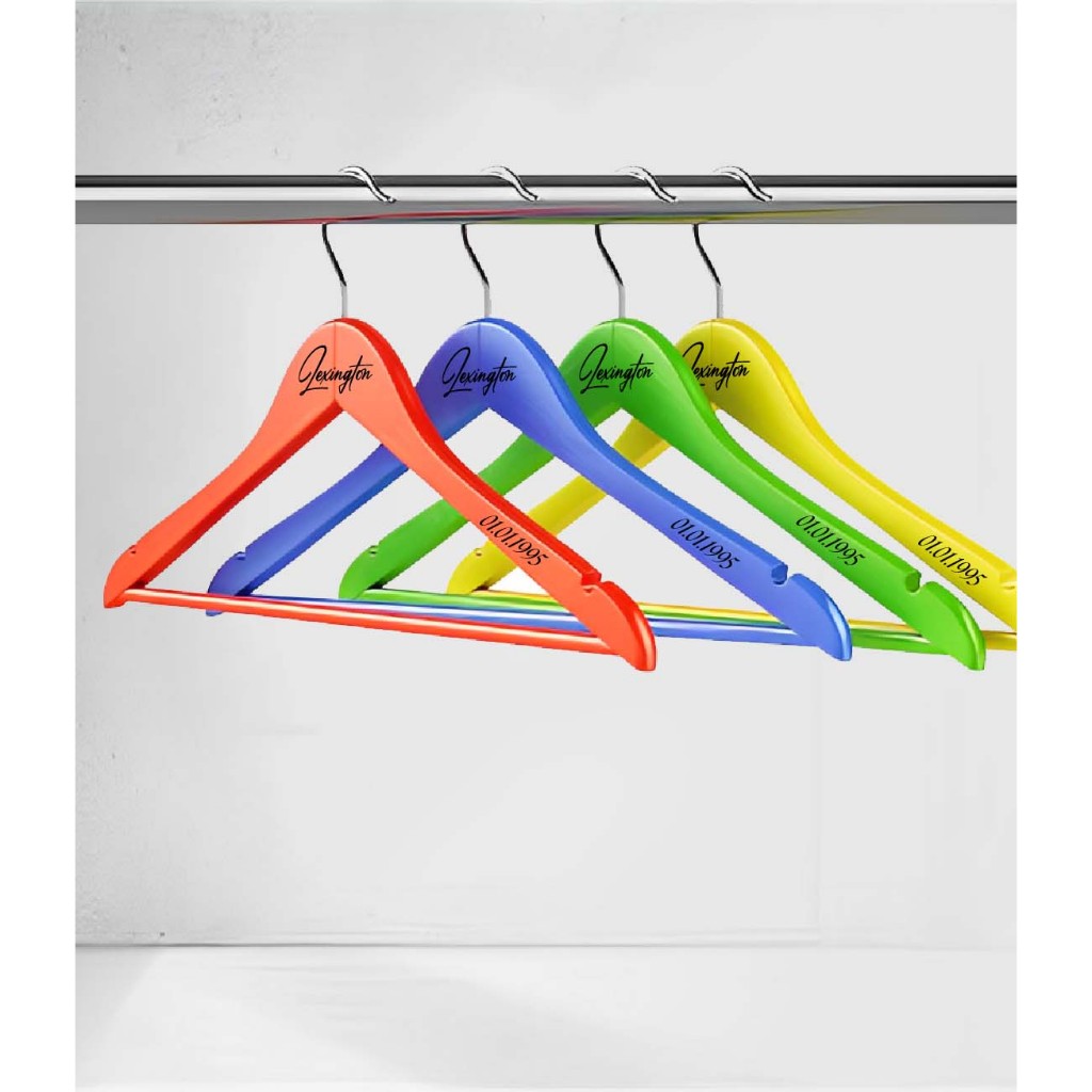 Jual Hanger Kayu Warna Warni Custom Warna dan Logo | Shopee Indonesia