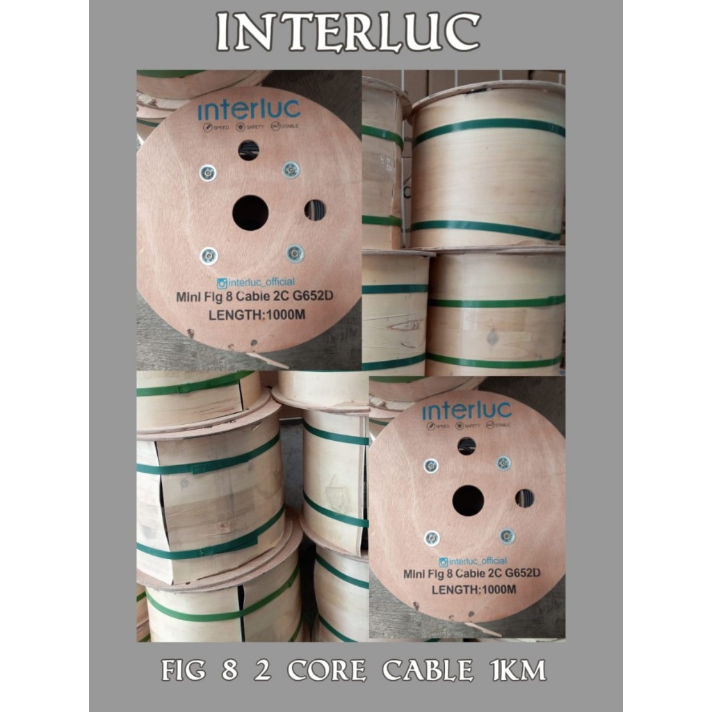 Jual Kabel FO FIG8 2 Core Jelly Tube Interluc FTTH Dropcore Cable 2C ...