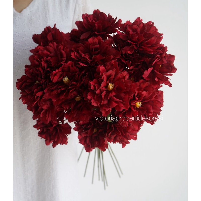 Jual Bunga Artificial Dekorasi Dahlia Keriting X3 Affordable | Shopee ...