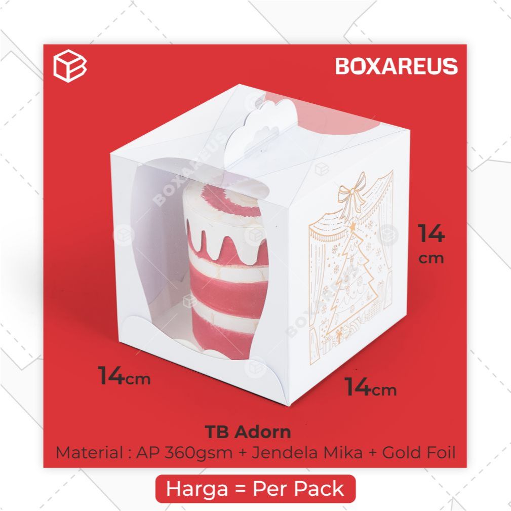 Jual Box Chiffon Mini Cake Kotak Kue Kering Kemasan Roti Packaging Kue ...