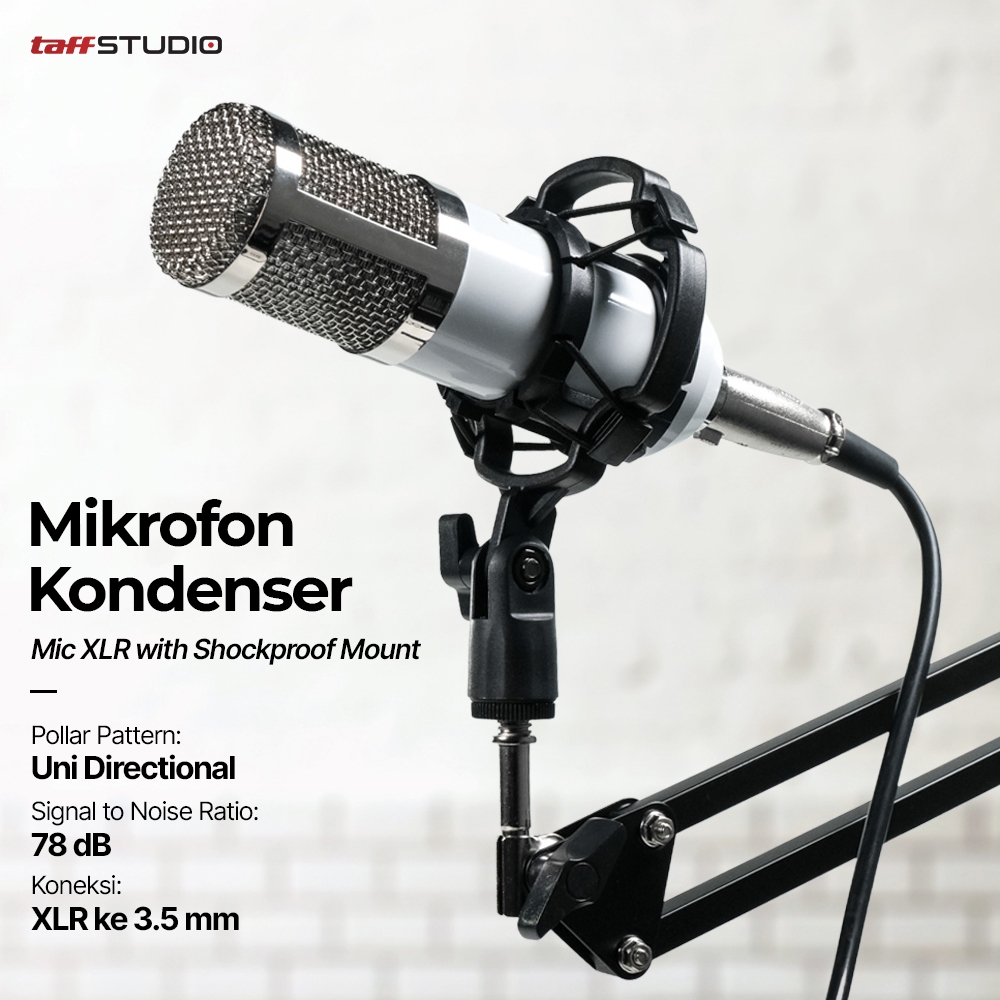 Jual Mikrofon Kondenser Studio Mic XLR with Shockproof Mount - BM-800 ...