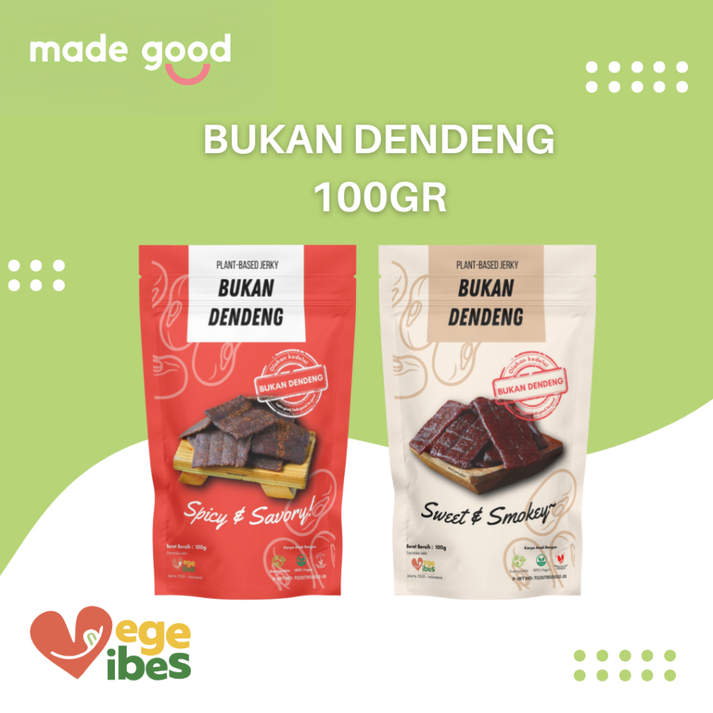Jual BUKAN DENDENG Plant Based Jerky Dendeng Vegan 100gr | Shopee Indonesia