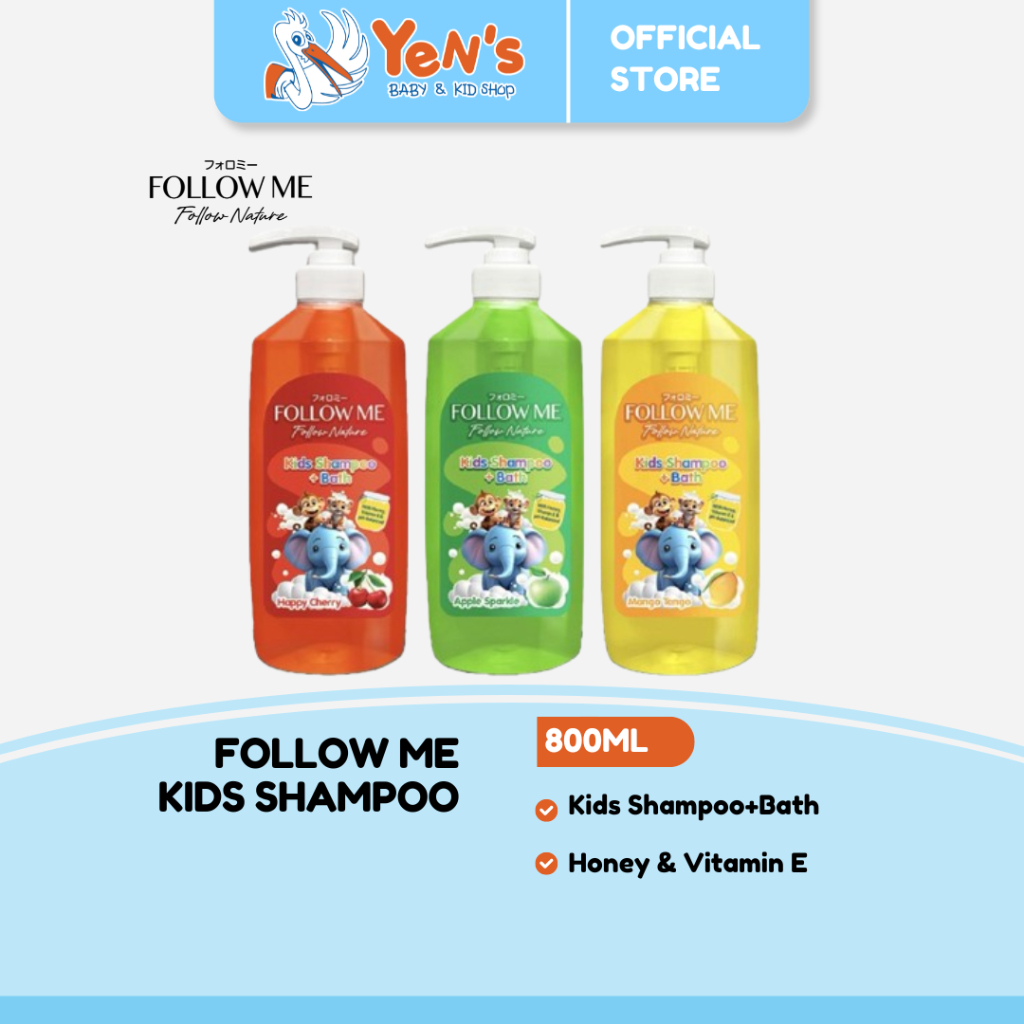 Jual FOLLOW ME Kids Shampoo with Honey and Vitamin E 800ml | Shopee ...