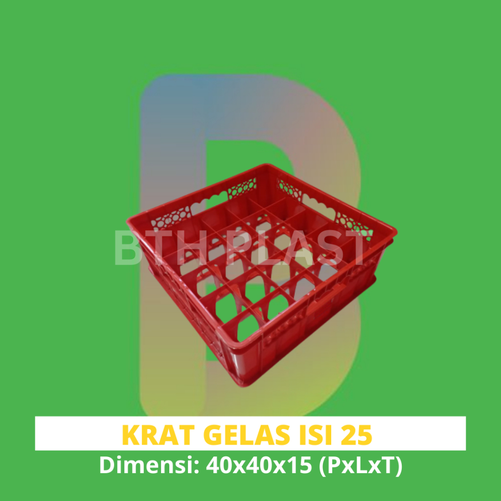 Jual KRAT GELAS ISI 25 - Rak Gelas / Keranjang Gelas / Container Gelas ...