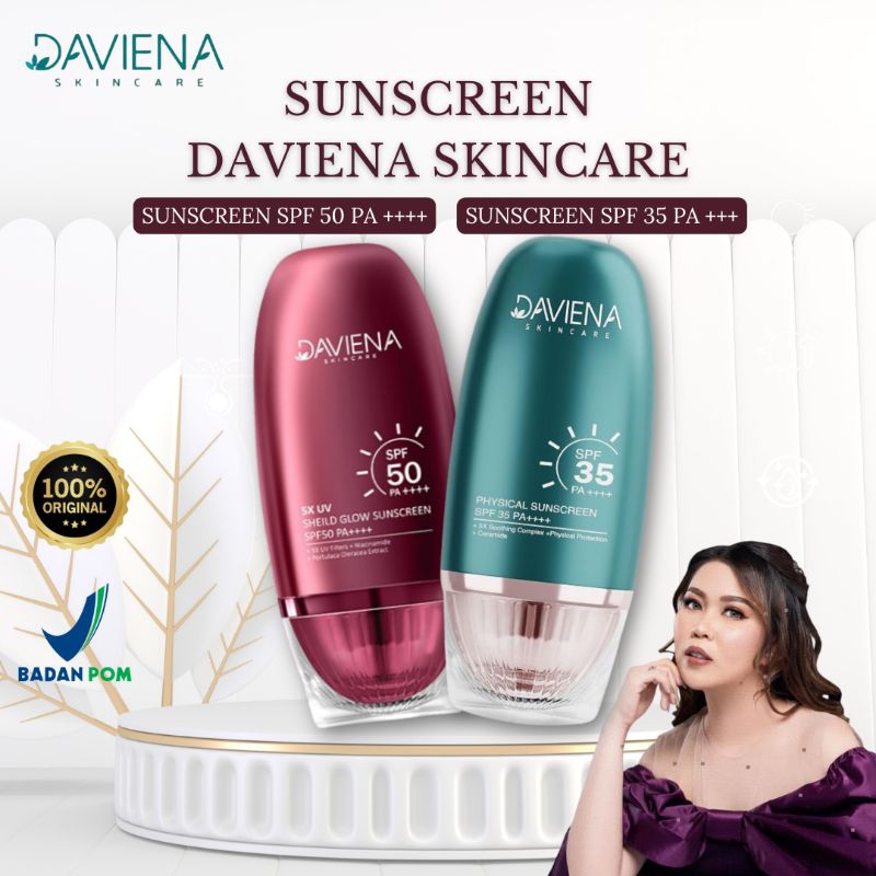 Jual SUNSCREEN DAVIENA SKINCARE SPF50 PA++++ DAN SPF35 PA+++ | Shopee ...