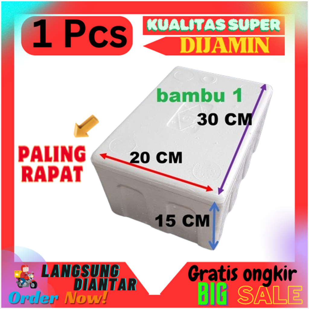 Jual 30X20X15 CM (PCK) KOTAK STYROFOAM BOX - KOTAK STEROFOAM BOX ES ...