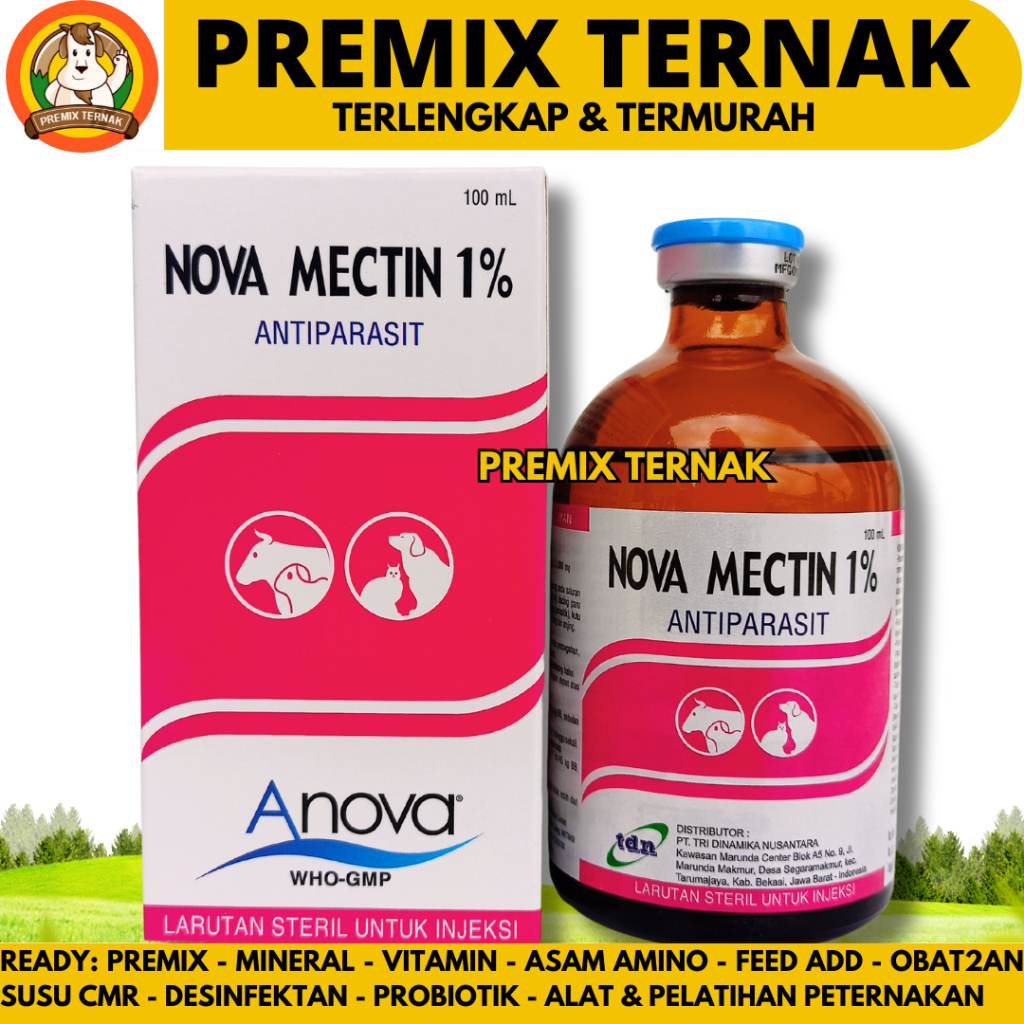 Jual NOVA MECTIN 100ML - Obat Anti Parasit Hewan Gatal Scabies Gudig ...