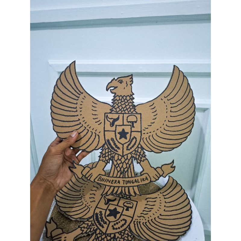 Jual Prakarya Burung garuda dari kardus Hiasan dinding/Wayang burung ...
