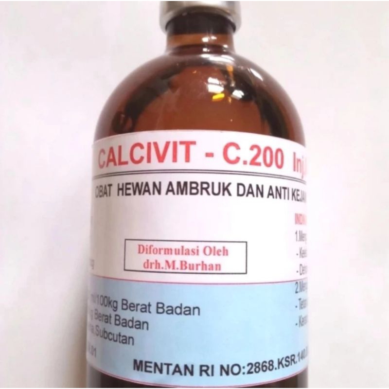 Jual CALCIVIT- C 200 Inj Meyer, obat hewan ambruk dan anti kejang ...
