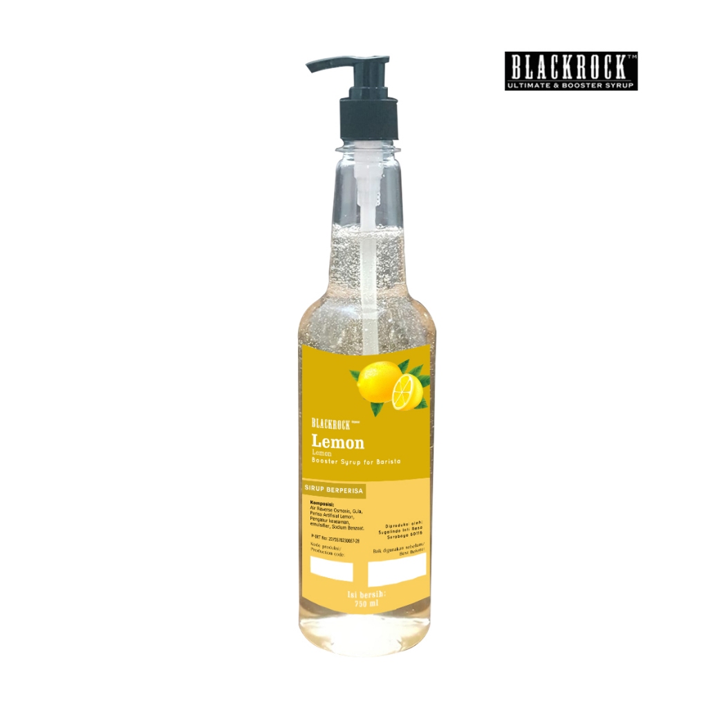 Jual Blackrock Lemon Booster Syrup 900 ml - sirup rasa lemon | Shopee ...