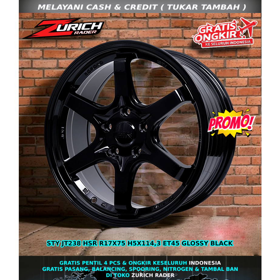 Jual velg hsr sty ring 17 mirip te37 pcd 5x114,3 kuat murah original pas untuk innova rush ...