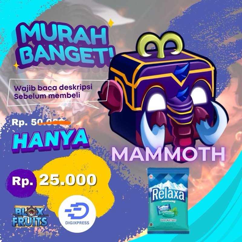 Jual Mammoth Fruit | Kartu Mammoth Blox Fruit Roblox TGC | Shopee Indonesia