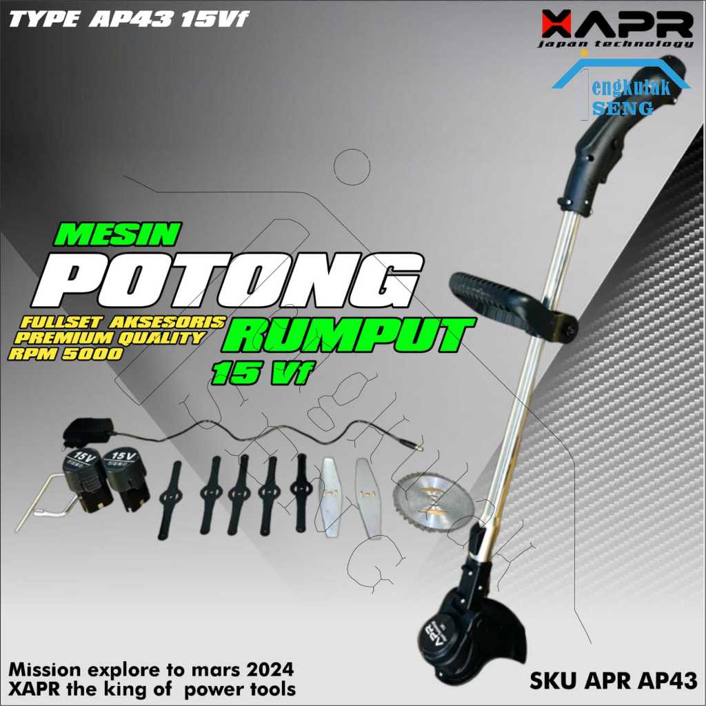 Jual APR JAPAN AP43 Technology Mesin Potong Rumput Cordless Japan AP43 ...