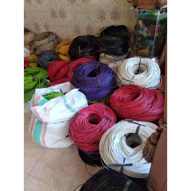 Jual Tali rotan plastik sintetis bentuk pipi perkilo | Shopee Indonesia
