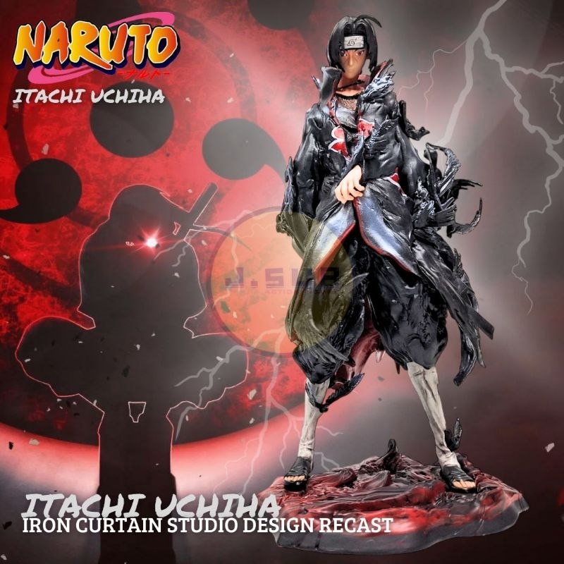 Jual Action Figure Itachi Uchiha Statue Naruto Iron Curtain Studio ...