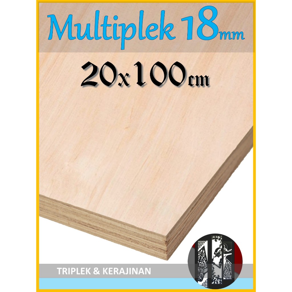 Jual Triplek 18mm 20x100 cm Multiplek MDF Melamin Blokmin Blokboard 18 ...