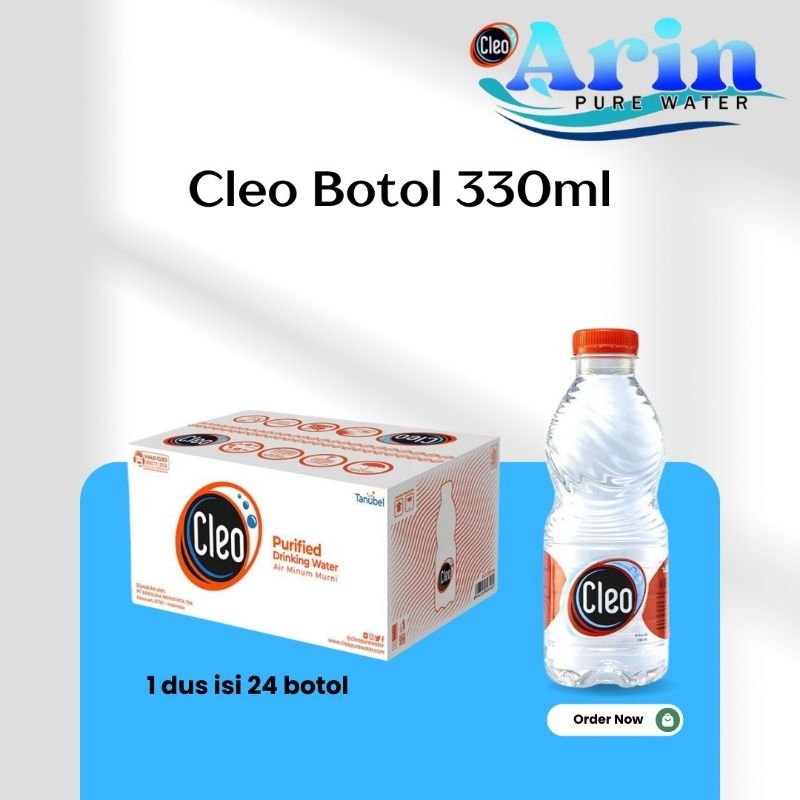 Jual Cleo Air Mineral Kemasan Botol 330ml (isi 24 botol/dus) | Shopee Indonesia