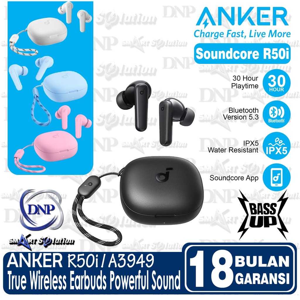 Jual ANKER Soundcore R50i Stick TWS Earphone True Wireless Earbuds Bluetooth 5.3 A3949 | Shopee ...
