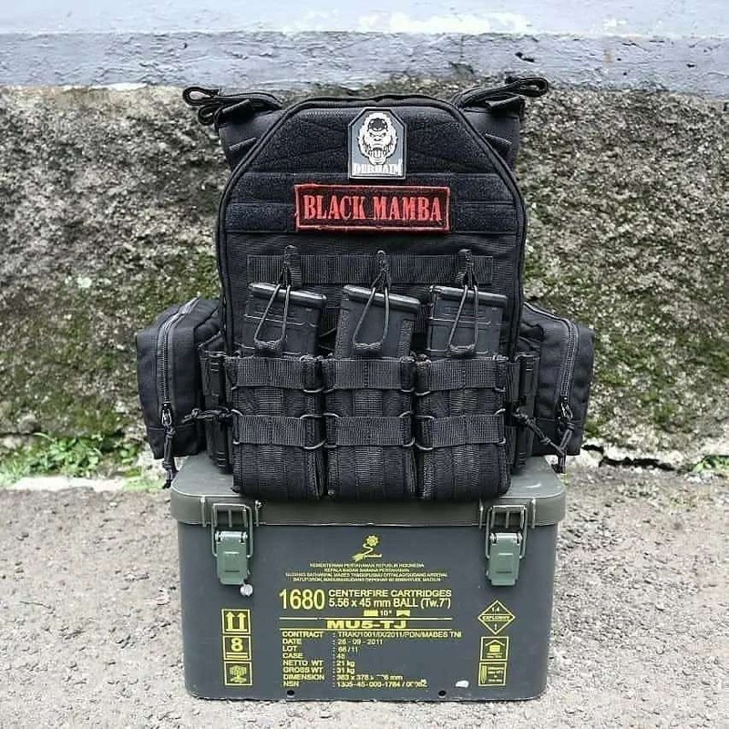 Jual Rompi Tactical Style Durhaim ORIGINAL 100% BLACK MAMBA INDONESIA ...