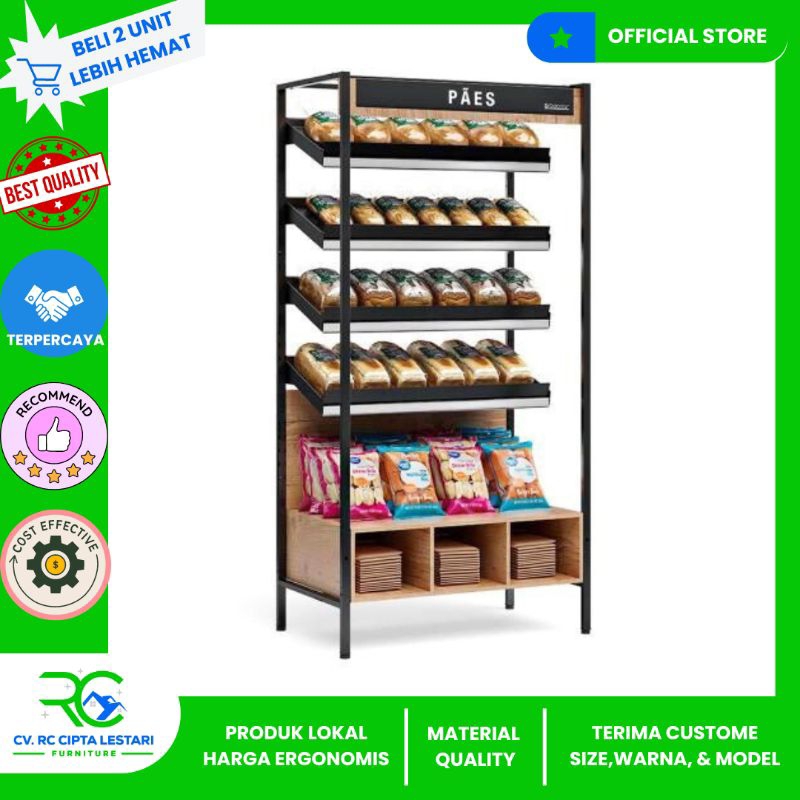 Jual [RC] Rak Display Toko Roti/Rak Untuk Roti | Shopee Indonesia