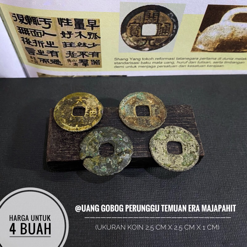 Jual Uang Gobog Perunggu Temuan K6 atau Koin Gobok Era Majapahit atau ...
