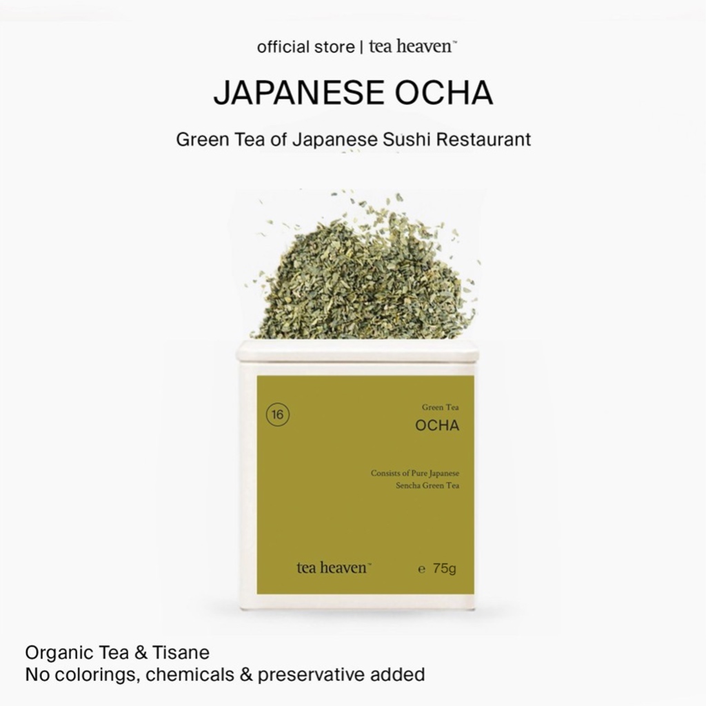 Jual Tea Heaven Japanese Ocha Green Tea 75gr | Shopee Indonesia