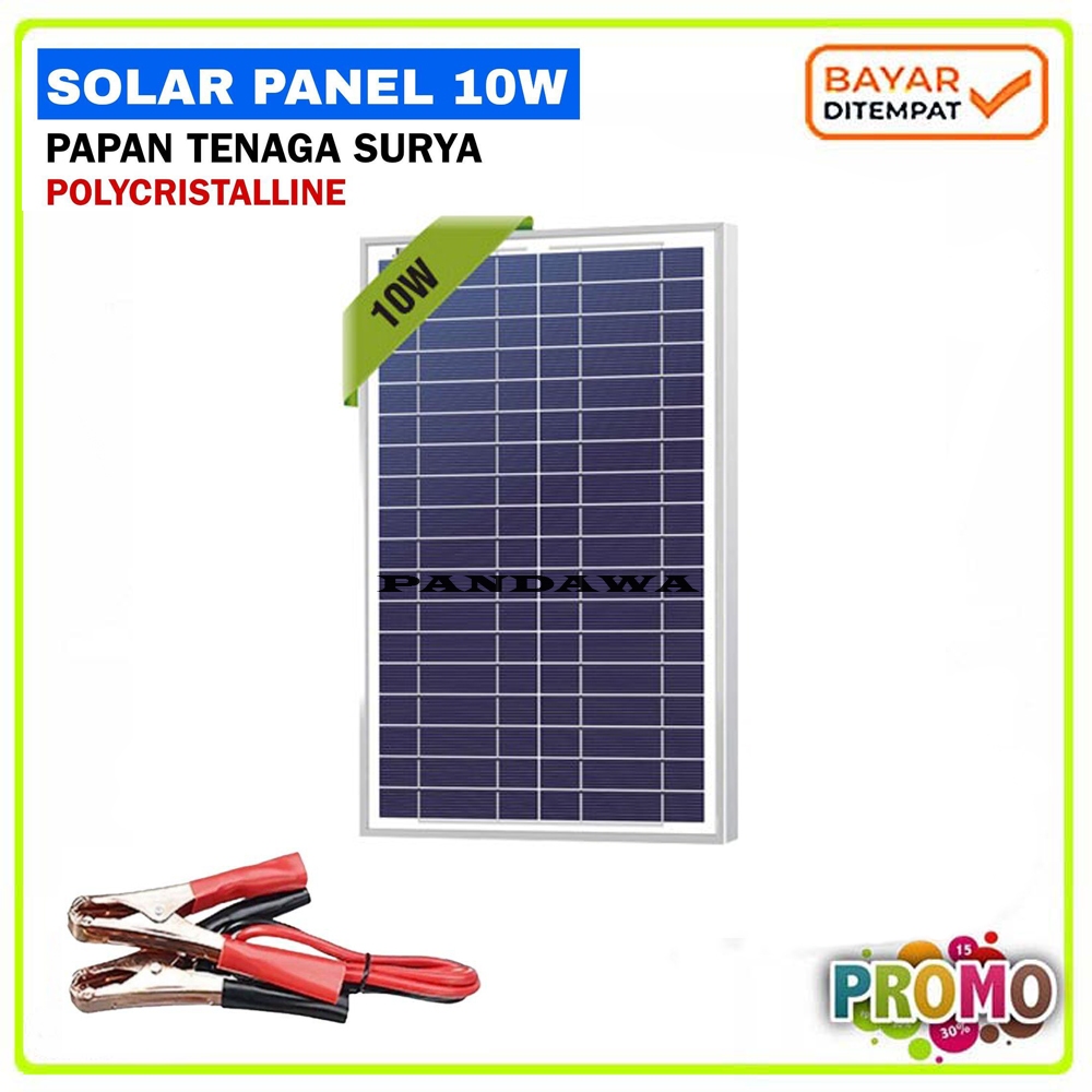Jual SOLAR PANEL 10wp POLY CRYSTALLINE SOLAR CELL PANEL SURYA 10 WATT ...
