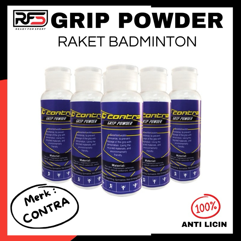 Jual Bedak Raket Badminton / Grip Powder Raket Contra / Grip Powder ...